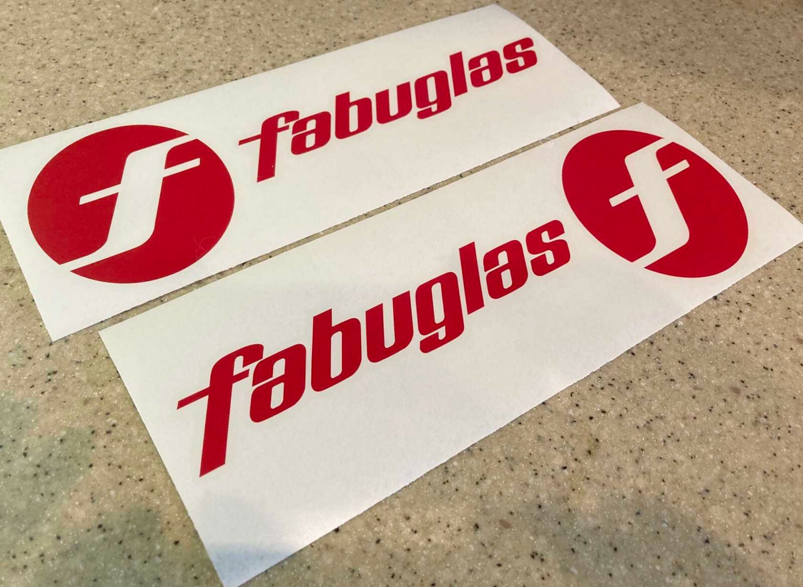 Fabuglas Vintage Boat Decals 12" RED Die-Cut 2-pak FREE SHIP + FREE ...