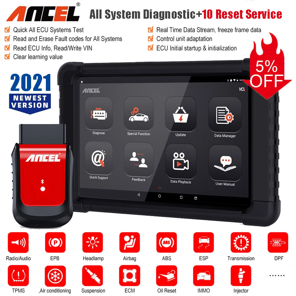 Ancel X6 HD Heavy Duty Truck OBD2 Scanner Full System, 46% OFF