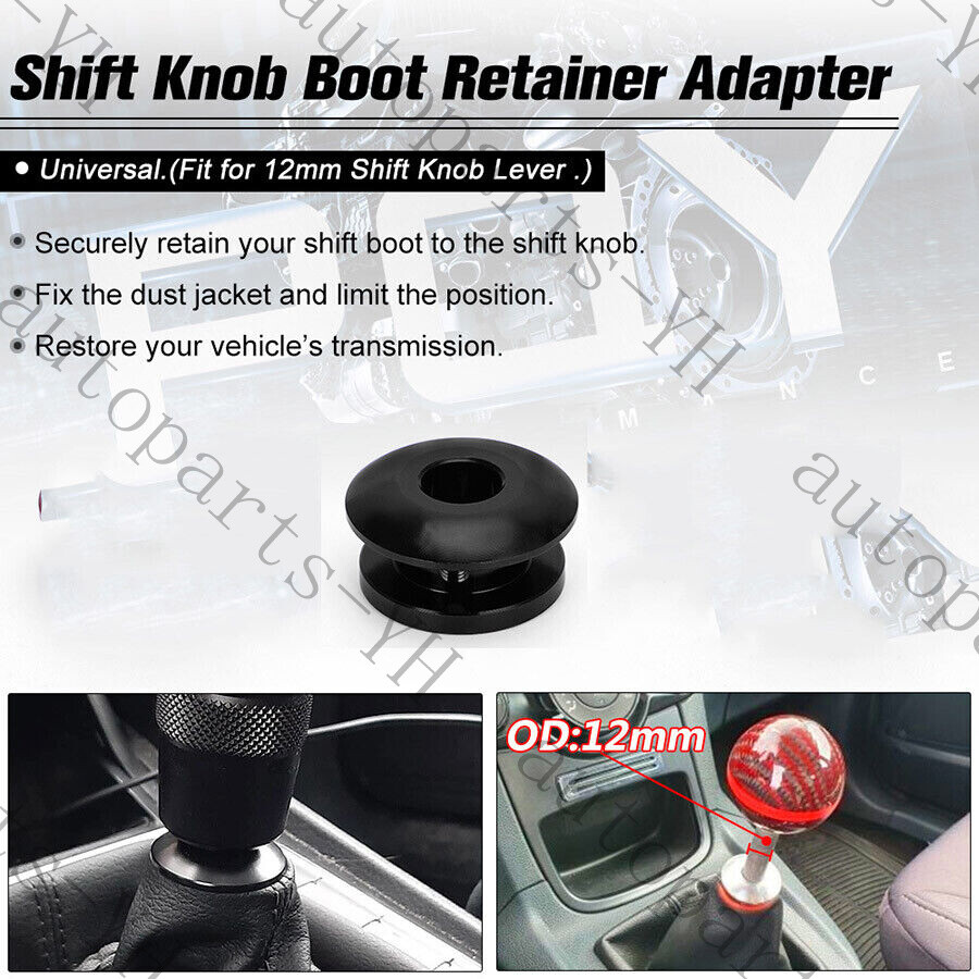 Shift Knob Boot Retainer Adapter Limiter 12MM For Manual Gear Head ...