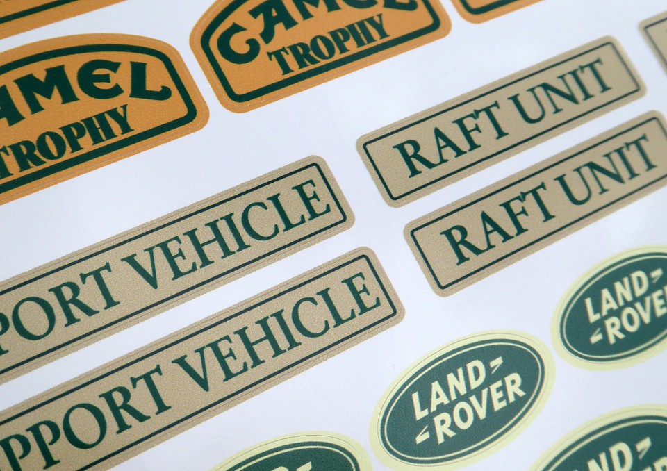 RC Rock Crawler 'CAMEL TROPHY TEAM USA' 18th scale stickers decals ...