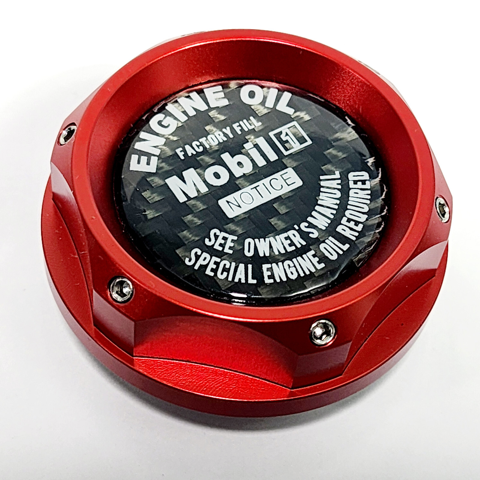 RED ENGINE OIL FILLLER CAP MOBIL 1 CF FOR COROLLA CAMRY TUNDRA TRD ...