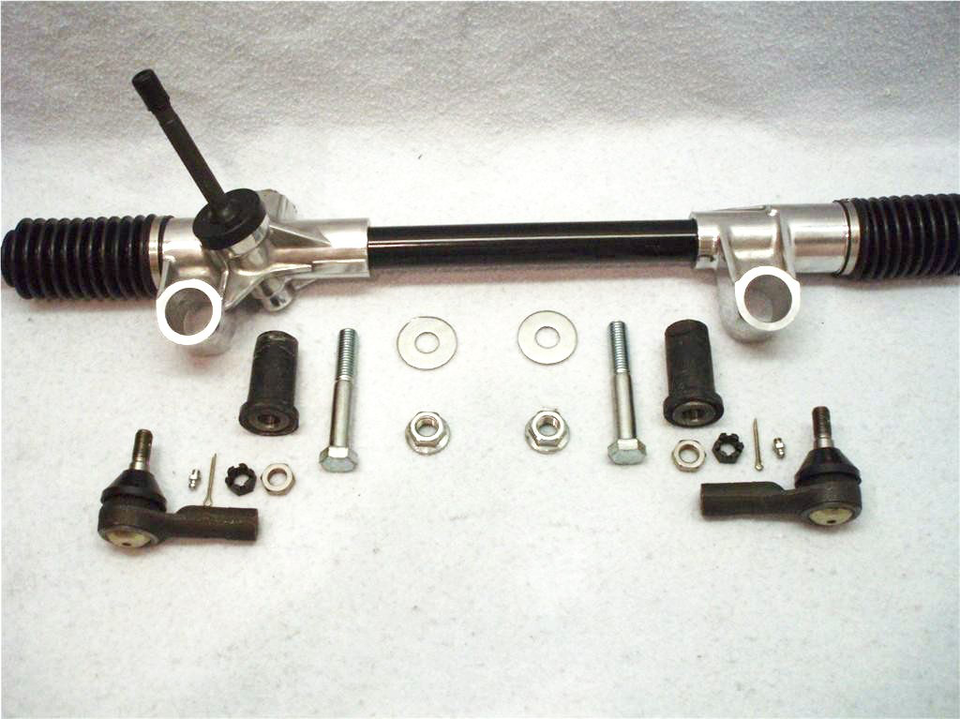 74-78 Mustang II Manual Rack and Pinion +Black U-Joint & Tie Rods ...