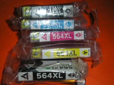 5 High Yield 564XL Ink HP OfficeJet 4620 4622 Deskjet 3520 3521 3522 ...