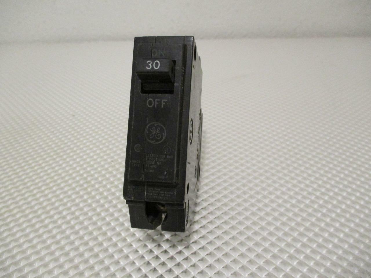 ONE USED LOT OF 3 GENERAL ELECTRIC 1 POLE 30A CIRCUIT BREAKERS THQB1130 ...