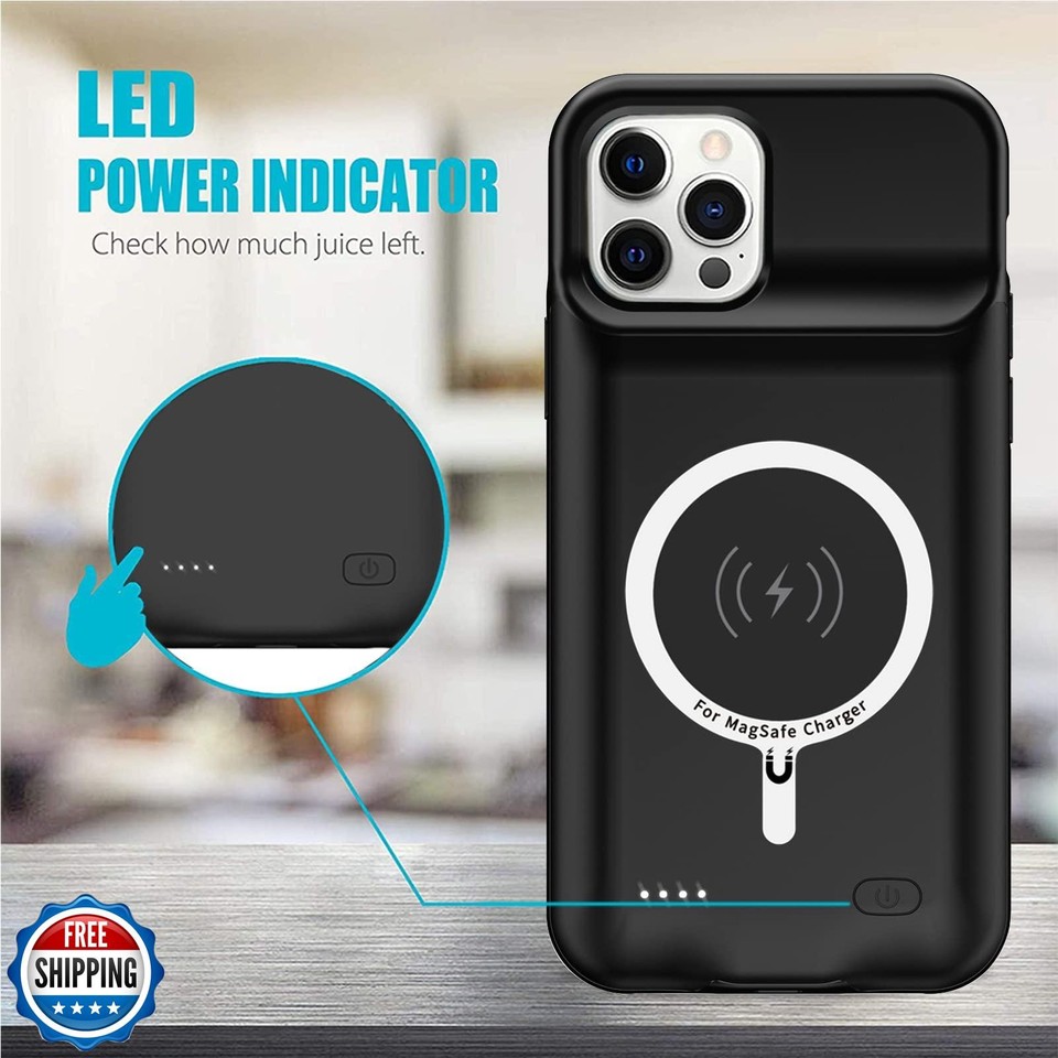 Battery Case for iPhone 12/12 Pro, 10000mAh High Capacity Recharg | eBay