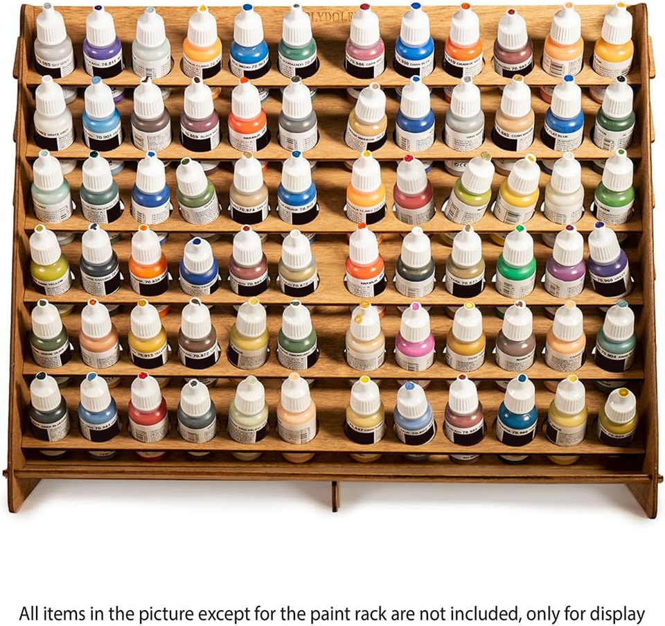 Wooden Paint Organizer - 72 Slot Paint Bottle Rack from Plywood for ...