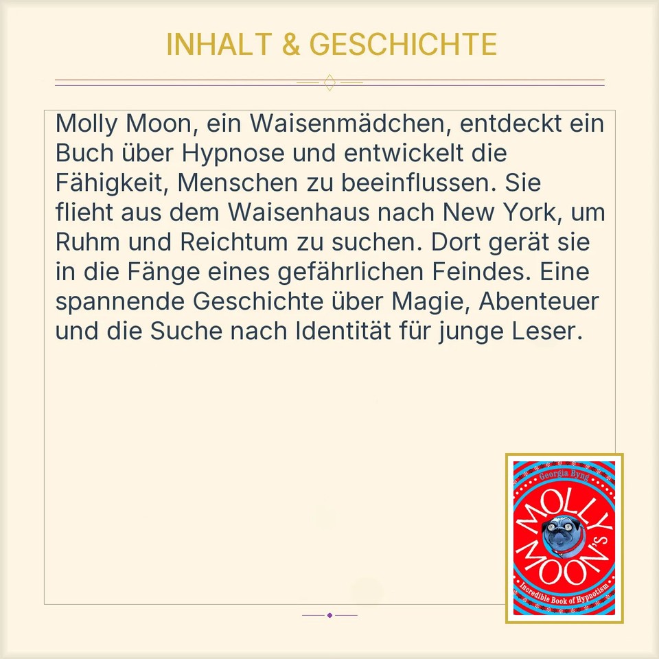 Georgia Byng - Molly Moon Hypnotiseur Incroyable Livre Enfant | eBay