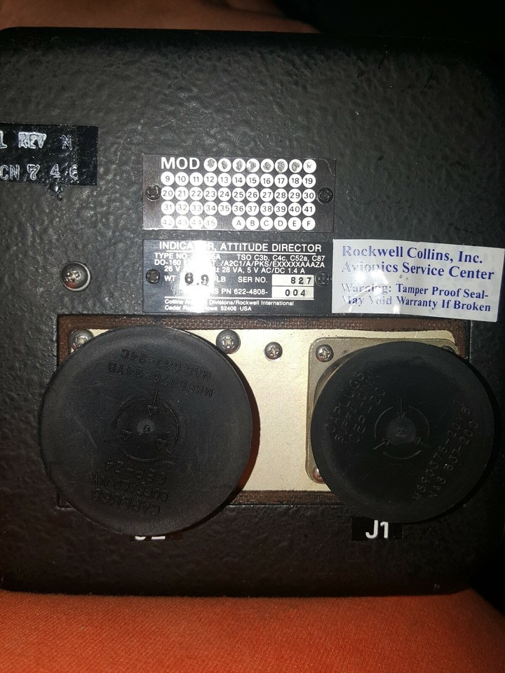 Aircraft Instrument Attitude Direction Indicator (ADI) Part Number 622 ...