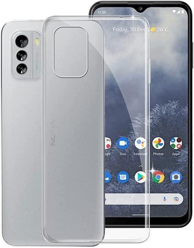 For Nokia G60 5G Case, Slim Clear Silicone Gel Phone Cover + 1 X Screen ...