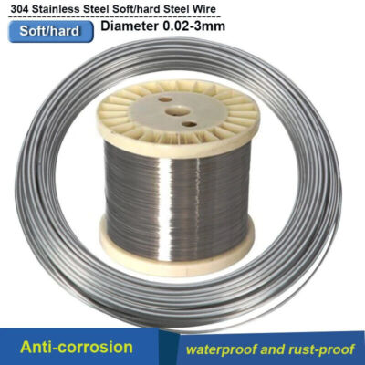 304 stainles steel soft and hard steel wire, anti-rust steel wire, 0.02 ...