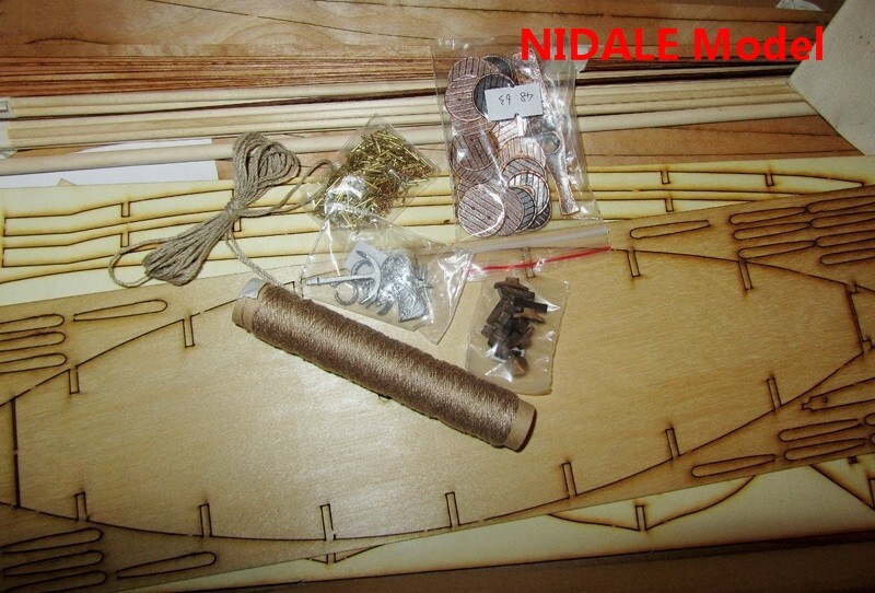 1:50 Classic Wooden Scale Sailing Boat Wood Ship Model Kit Viking Ship ...