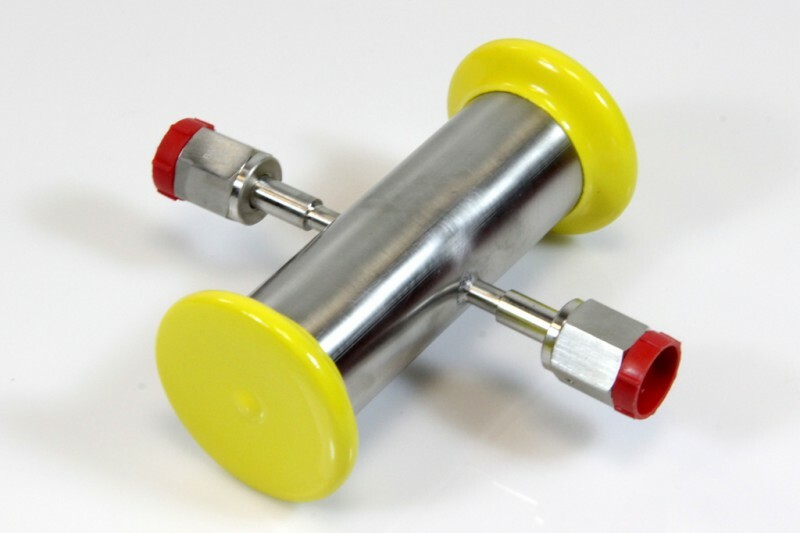 ISO-KF DN40 2x 9/16"-18 UNF Anschluss Prüfanschluss Vakuum-Rohr ...