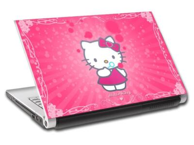 Hello Kitty Personalized LAPTOP Skin Decal Vinyl Sticker ANY NAME L490 ...
