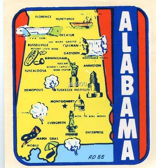 Alabama Travel Map