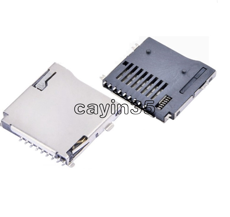 10Pcs TransFlash TF Micro Memory SD Card Self-eject Socket Plug Adapter ...