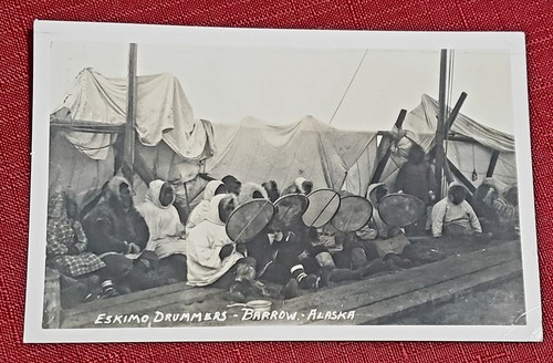 Native American Eskimos Real Photo Posrcard Native Eskimo Drummers ...