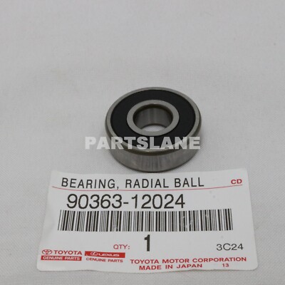 Toyota 90363-12024 Genuine OEM Radial Ball Bearing | Steel | Front ...
