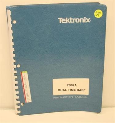 Tektronix 7B92A Dual Time Base Inst Manual w/SCHEMATICS | eBay