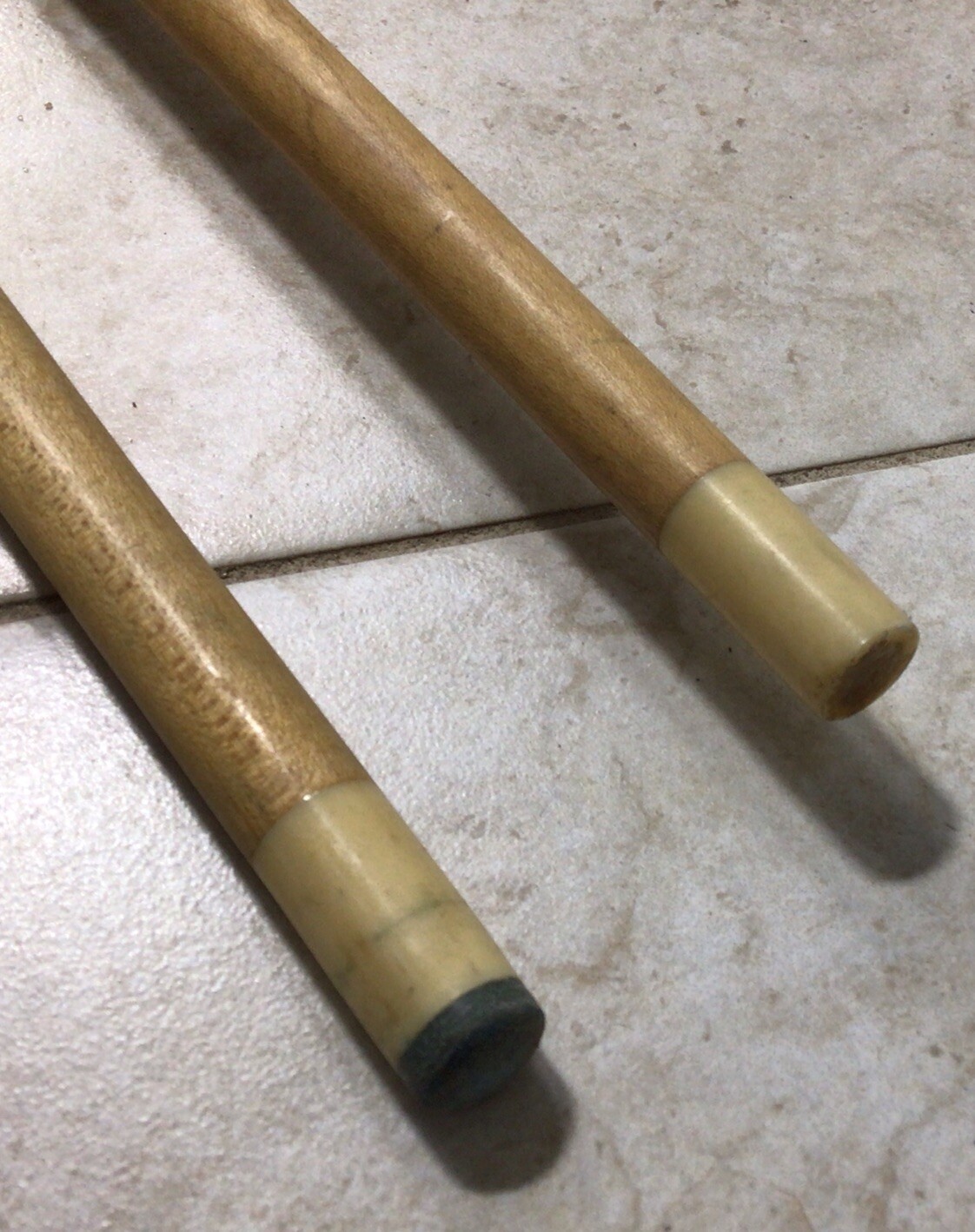 Vintage Wooden One Piece Pool Cue Stick Pair Of 2 (21 Oz) | eBay