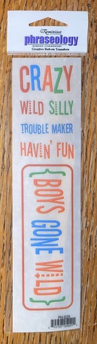 Reminisce Phraseology Creative Rub-Ons Transfers ~Boys Gone Wild Crazy ...