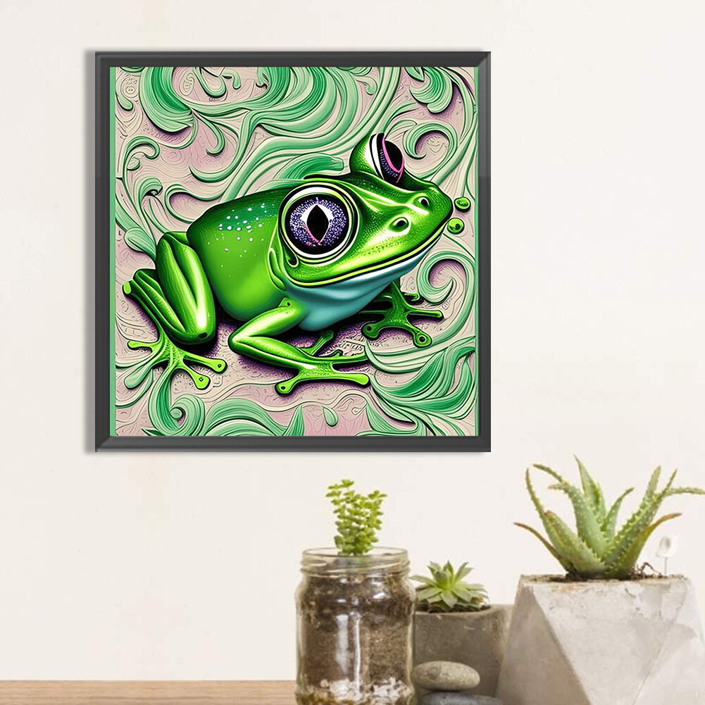5D DIY Full Round Drill Diamond Painting Frog Kit Home Art Decoration ...
