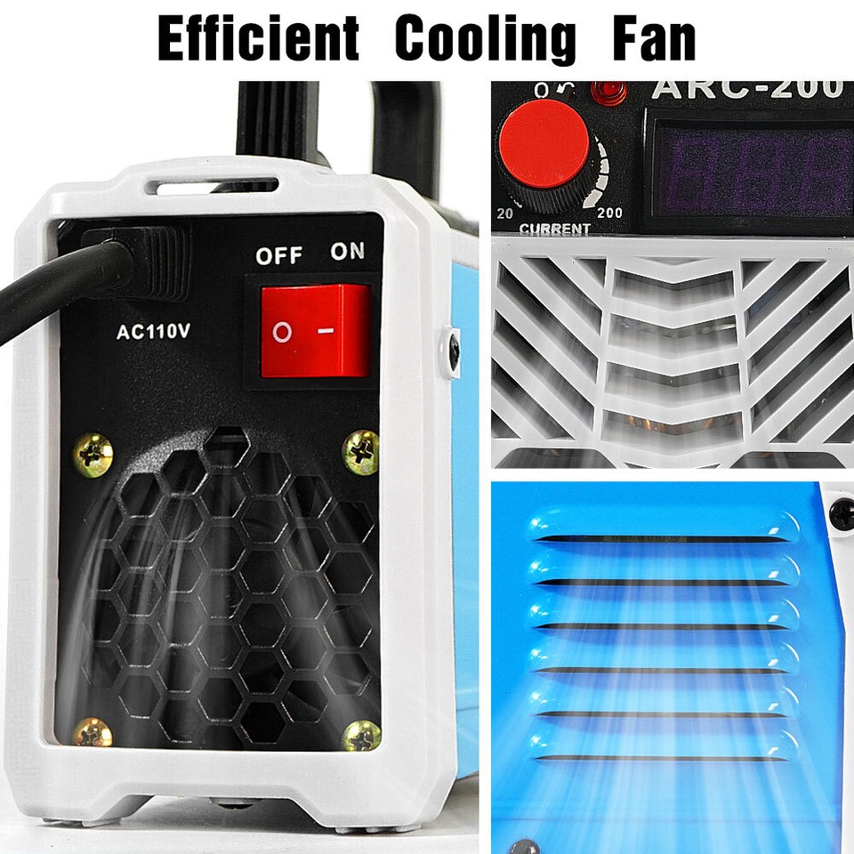 Mini Welding Machine 110V Plug 200A Stick ARC Welder Machine IGBT ...