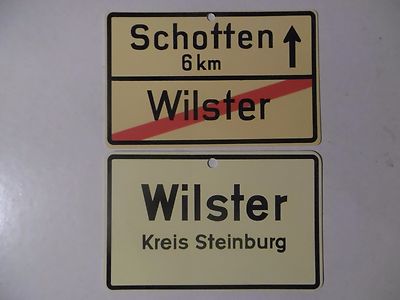 RGG-Verkehrszeichen Ortstafel Wilster Kreis Steinburg,Schotten Zeichen ...