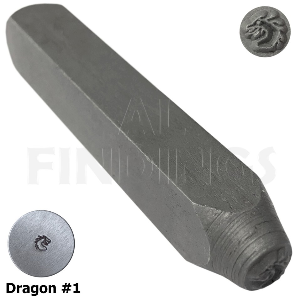 6mm Telefono Drago Chiave di Violino Trident Design Timbri Punzone ...