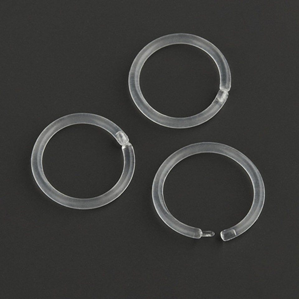 18 Gauge Anti-Allergy Unisex Plastic Hoop Ear Retainers, Clear Nose ...