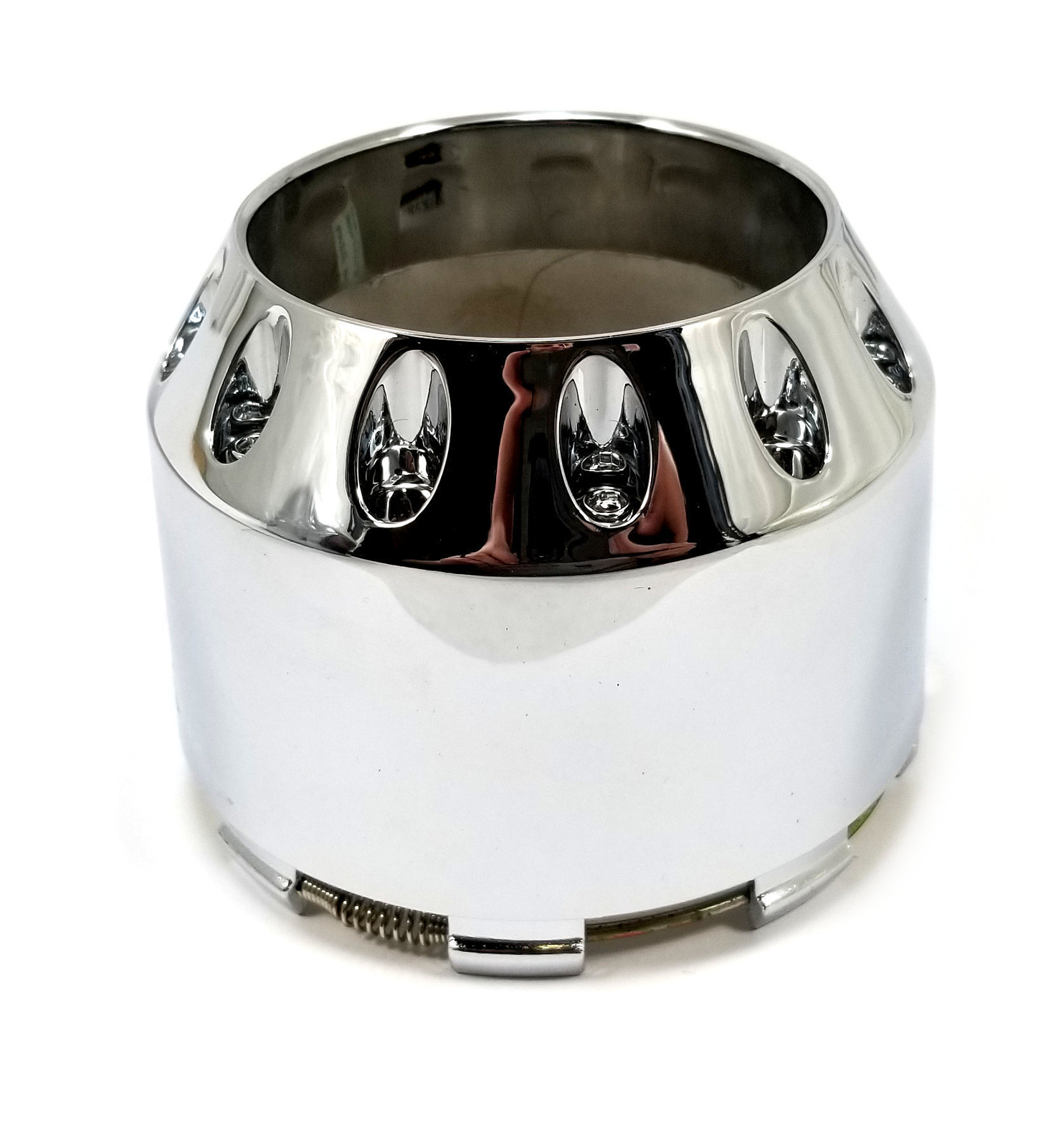 XD Chrome Wheel Center Hub Cap 2-7/8"OD 2-3/4"H Snap-In Open-End ...