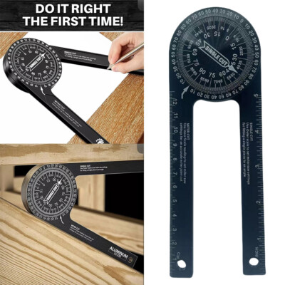 Aluminum Miter Saw Protractor | 7-Inch Rust Proof Angle Finder ...