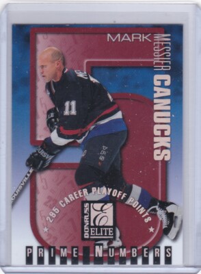 1997 1997-98 DONRUSS ELITE MARK MESSIER PRIME NUMBERS 287/295 PRINT RUN ...