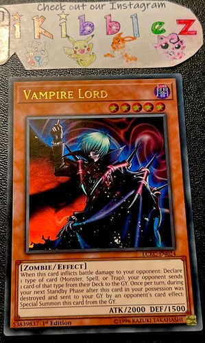 Vampire Lord LCKC-EN024 LP Ultra Rare 1st Edition YuGiOh Card Cool ...