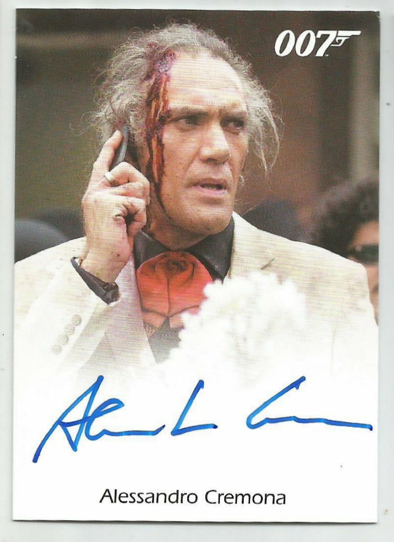 2017 Final James Bond Archives Auto ALESSANDRO CREMONA as Marco Sciarra ...