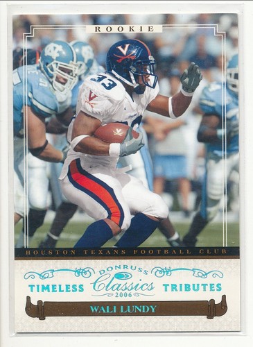 2006 Donruss Classics - Rookie Wali Lundy #215 Timeless Tributes ...
