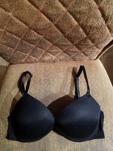 PINK Victoria Secret Wear Everywhere Super Push Up Underwire Black Bra ...