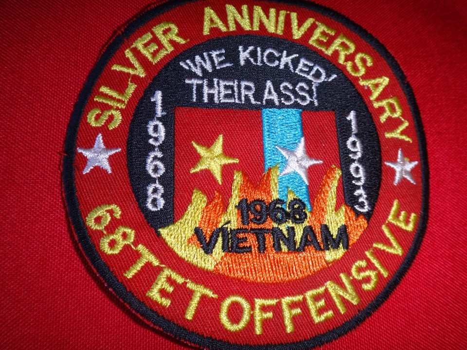 SILVER ANNIVERSARY Vietnam War 1968 TET OFFENSIVE Commemorative Patch ...