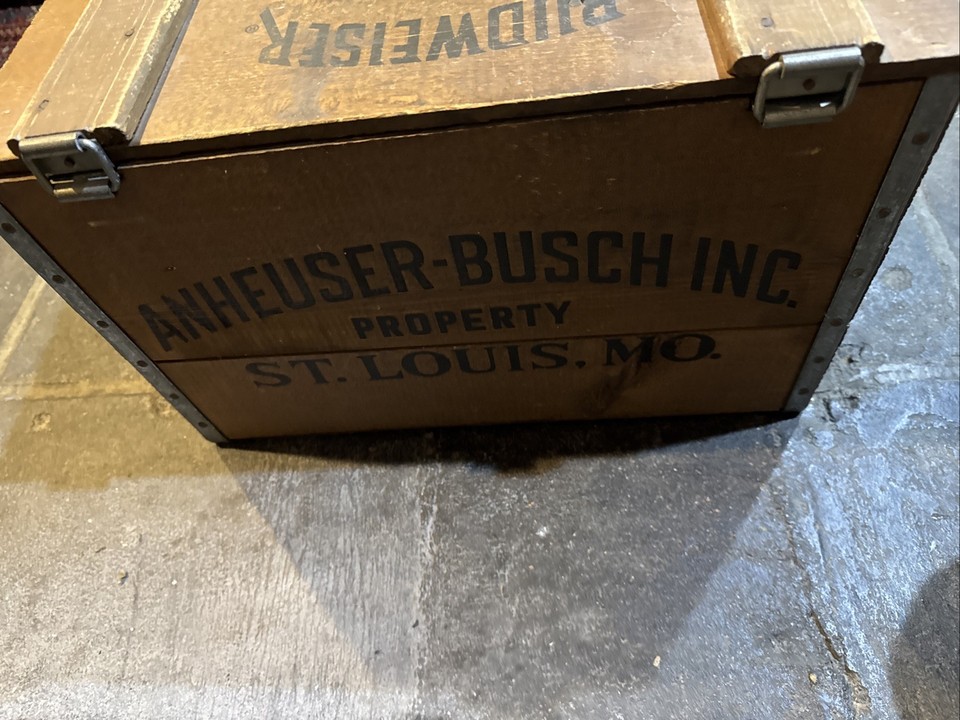 Budweiser Vintage Wooden Crate Box Centennial 1876-1976 Anheuser Busch ...