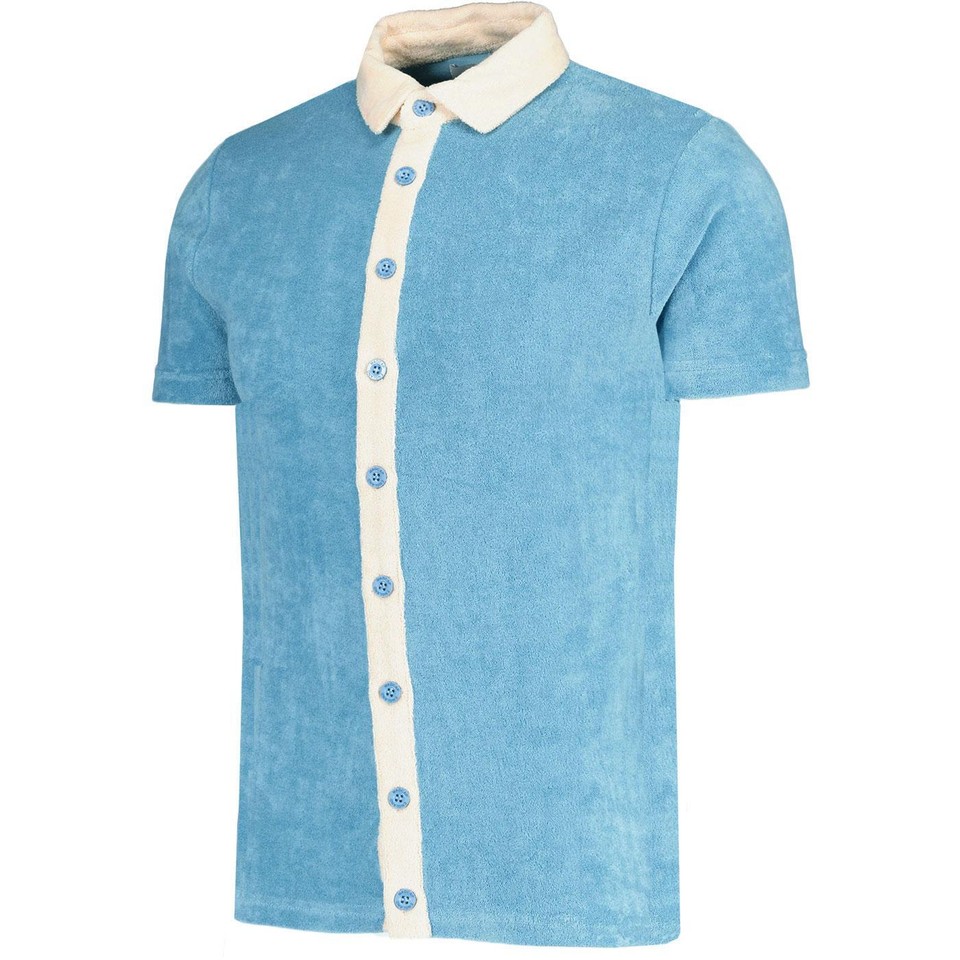 NEW MADCAP MENS RETRO 50s 60s 70s TERRY TOWELLING Terrycloth SHIRT ...