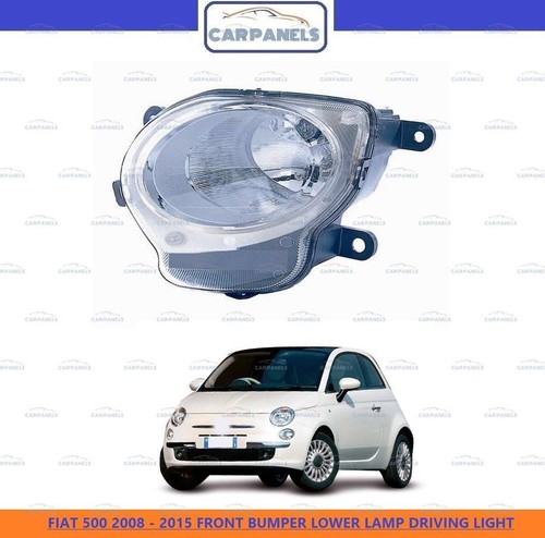 FIAT 500 FRONT BUMPER LOWER LAMP DRIVING LIGHT HIGH BEAM LEFT SIDE 2008 ...
