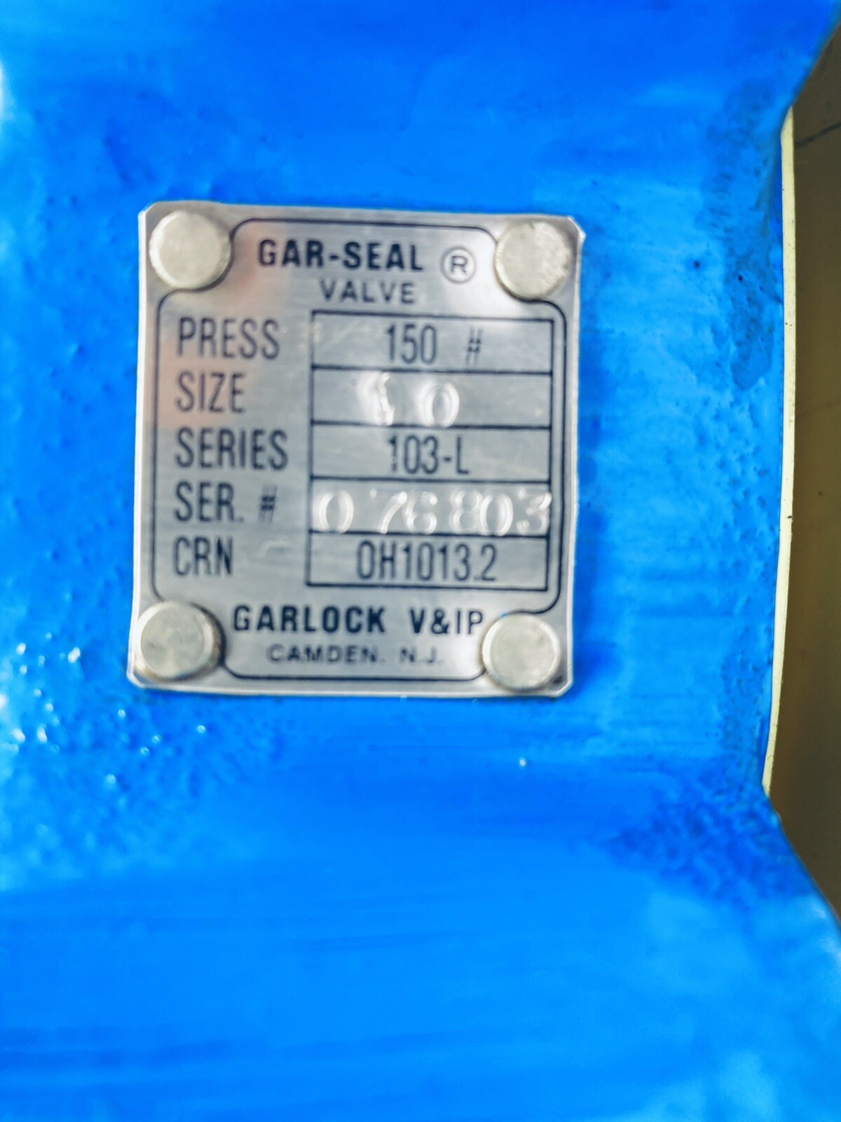 UNUSED GARLOCK 103-L GAR-SEAL 10" BUTTERFLY VALVE | eBay