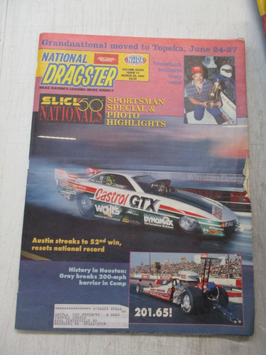 NATIONAL DRAGSTER MAGAZINE MARCH 26, 1993 FUNDERBURK PAT AUSTIN CASTROL ...