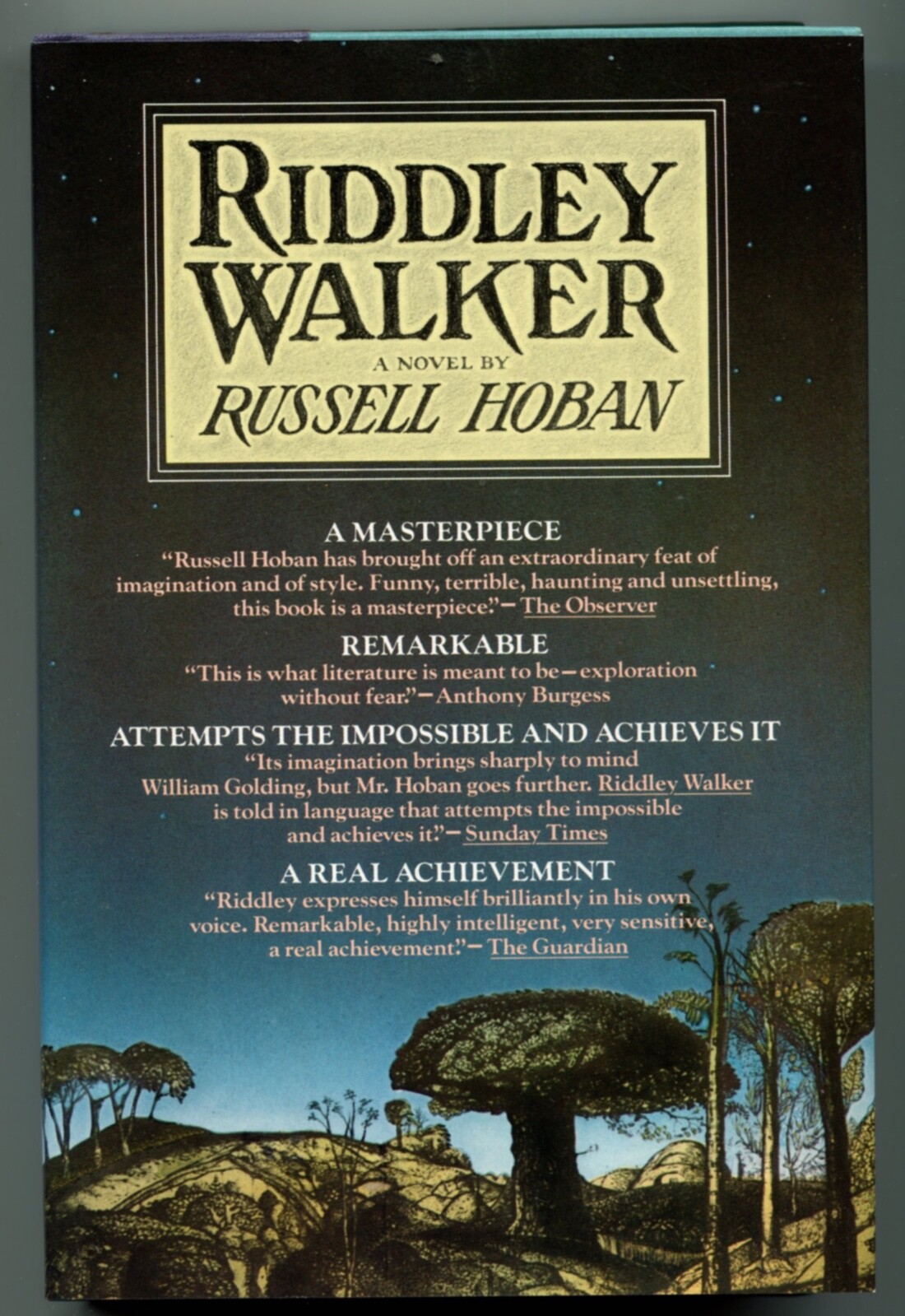 Riddley Walker by Russell Hoban FIRST ED in DJ - AS NEW 9780671421472| eBay