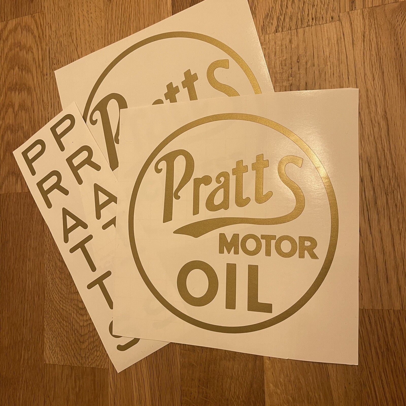 Pratts Motor Oil Sticker Decal Set 2 Gallon Petrol Oil Fuel Can ...