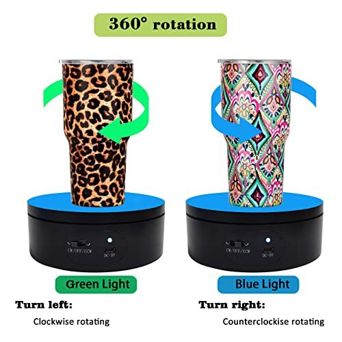 Motorized Rotating Display Stand Turner for Tumblers Photography Arts ...