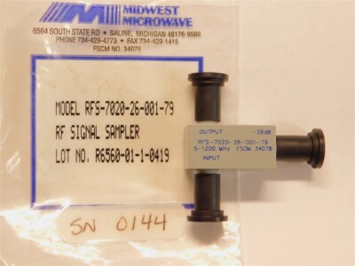 Midwest Microwave RFS-7020-26-001-79 RF Signal Sampler 5-1200 MHz SMA ...