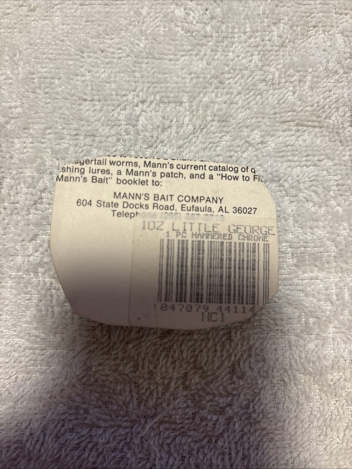 Vintage Mann's "Little George" Fishing Lure Hammered Chrome (1 oz) NIP ...