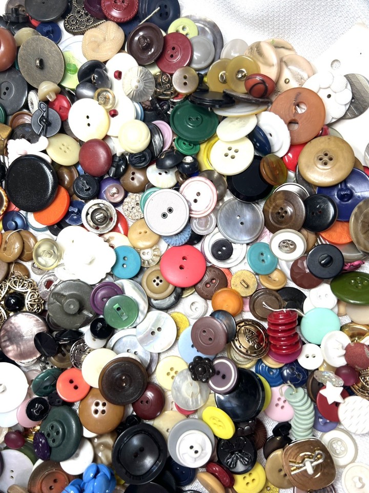 Vintage to Modern Buttons over 2 Lbs. Clean Fun Mixed Lot (No shirt ...