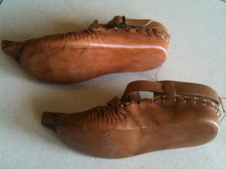 NEW ORIGINAL HANDCRAFTED LEATHER SHOES UNISEX-FOLK SANDALS OPINGA-SIZE ...