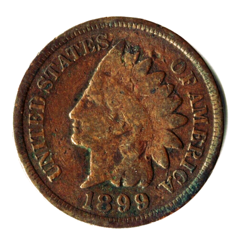 1899 INDAN HEAD PENNY ONE CENT 1C COIN UNITED STATED OF AMERICA USA C46 ...